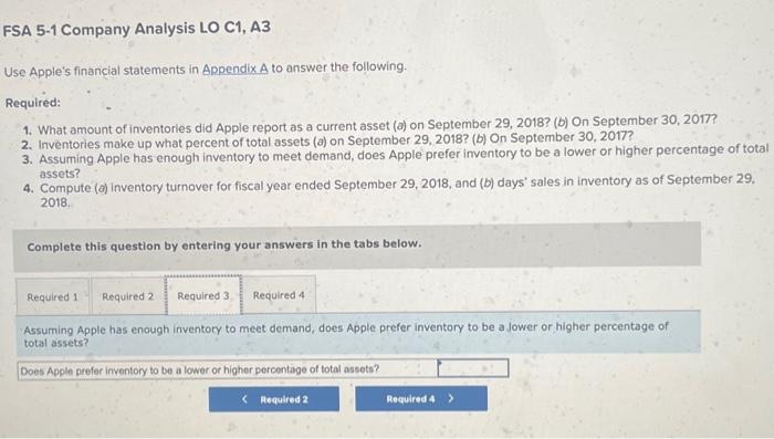 Use Apple's financial statements in Appendix. A to | Chegg.com