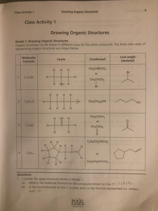 2. Consider the condensed structures shown in Model | Chegg.com