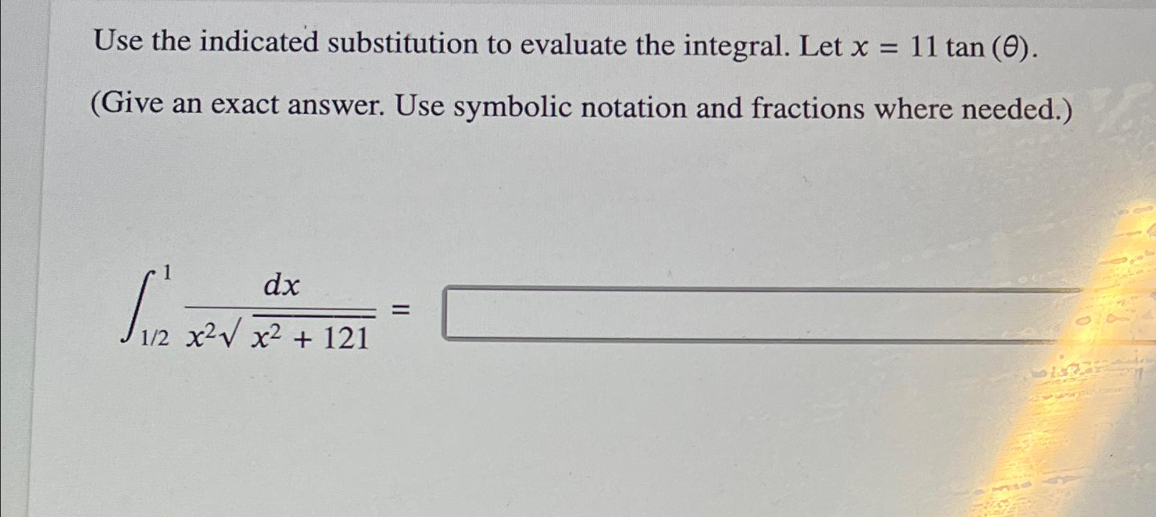 Solved Use the indicated substitution to evaluate the | Chegg.com