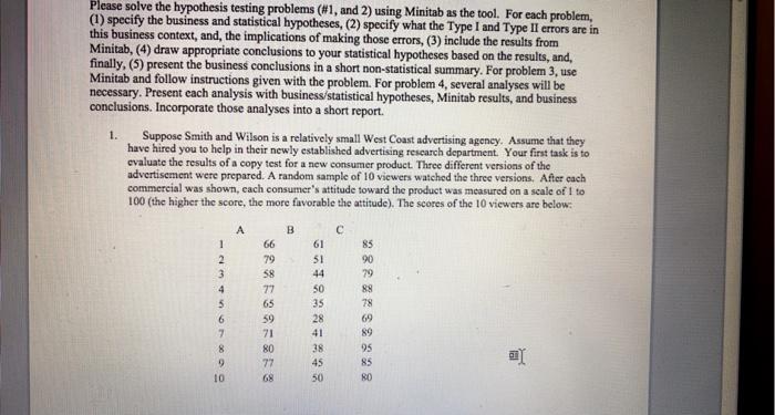 Solved 1 Please Solve The Hypothesis Testing Problems 1 2973