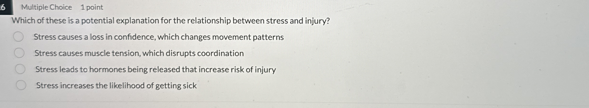 Solved 6Multiple Choice 1 ﻿pointWhich of these is a | Chegg.com