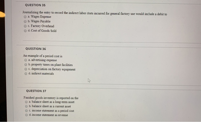 Solved QUESTION 35 Journalizing the entry to record the | Chegg.com