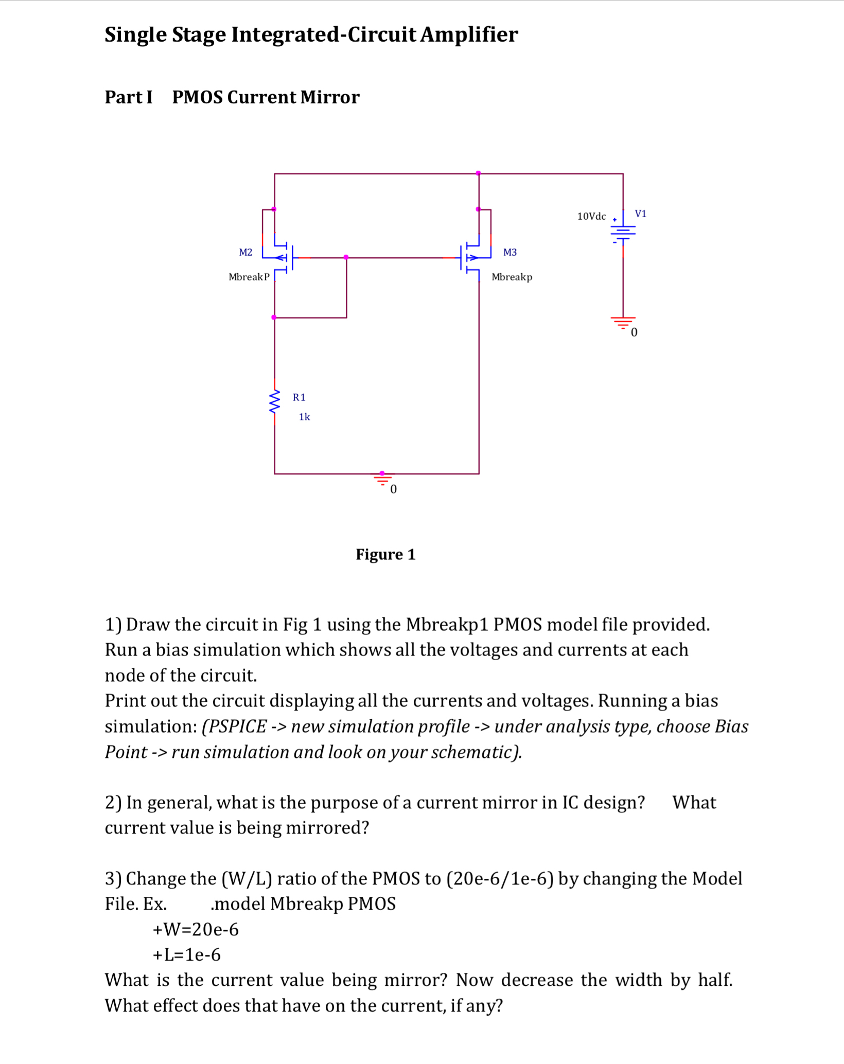 Solved Single Stage Integrated-Circuit Amplifier (PLEASE USE | Chegg.com