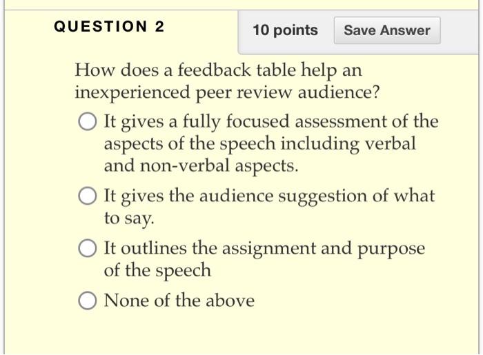 QUESTION 1 10 points Save Answer As a peer review | Chegg.com
