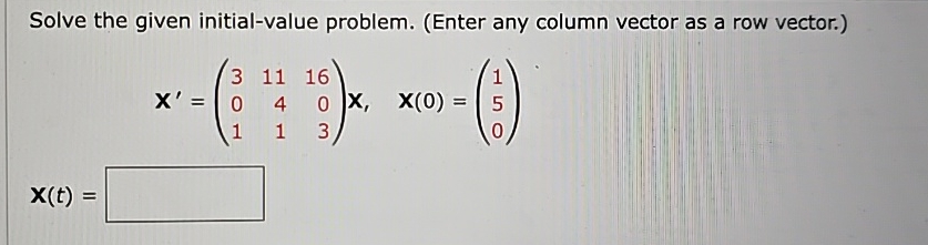 Solved Solve the given initial-value problem. (Enter any | Chegg.com