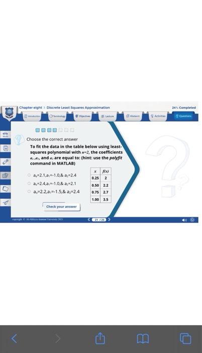 Solved Chapter eight Discrete Least Squares Approximation Ⓒ | Chegg.com