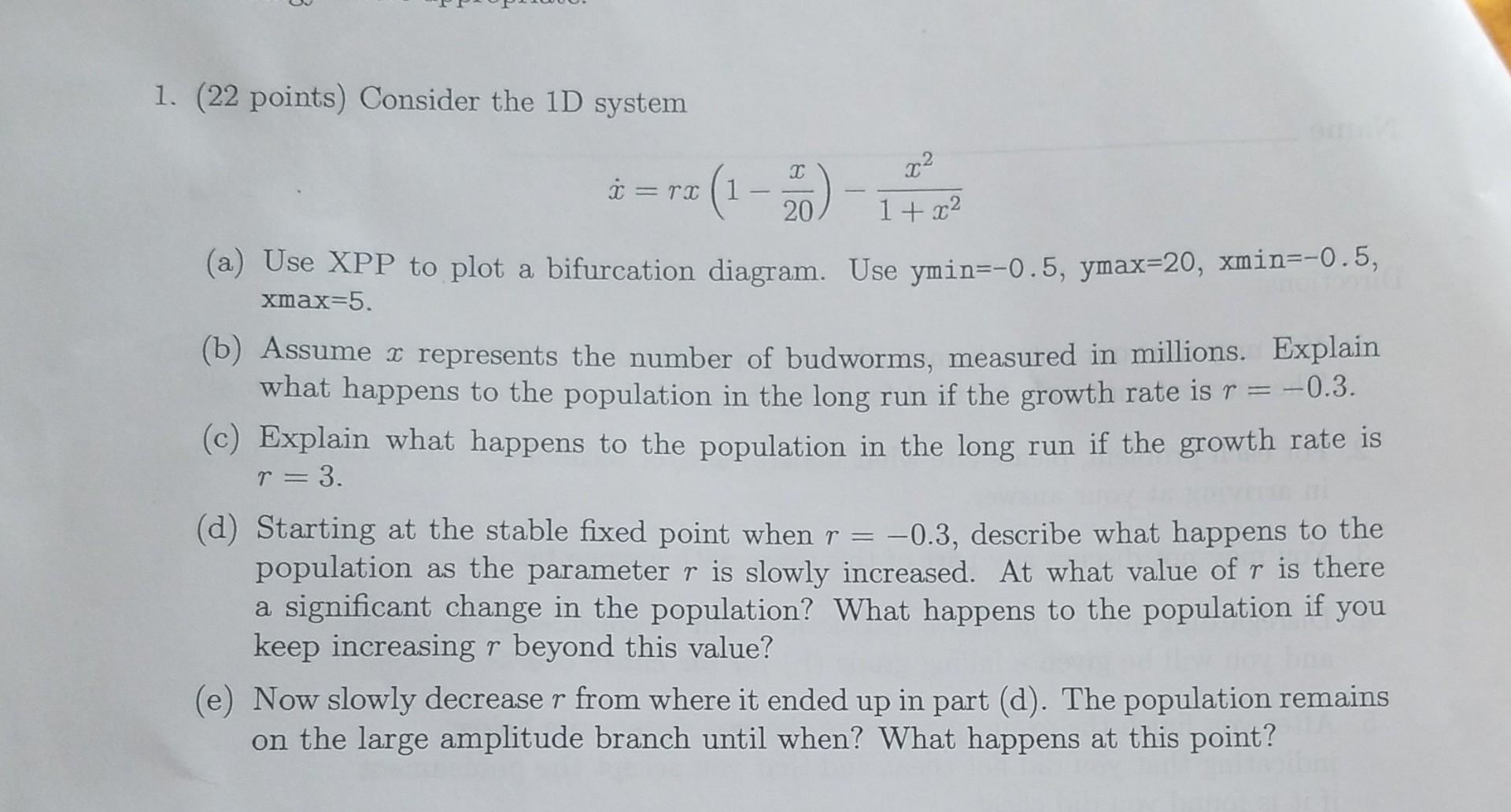 1. (22 points) Consider the 1D system | Chegg.com