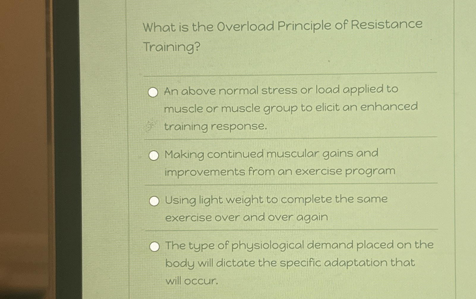 Solved What is the Overload Principle of Resistance | Chegg.com