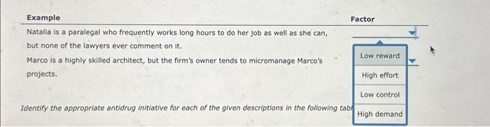Solved For each example in the following table, identify the | Chegg.com