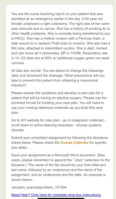 You are the nurse receiving report on your patient | Chegg.com