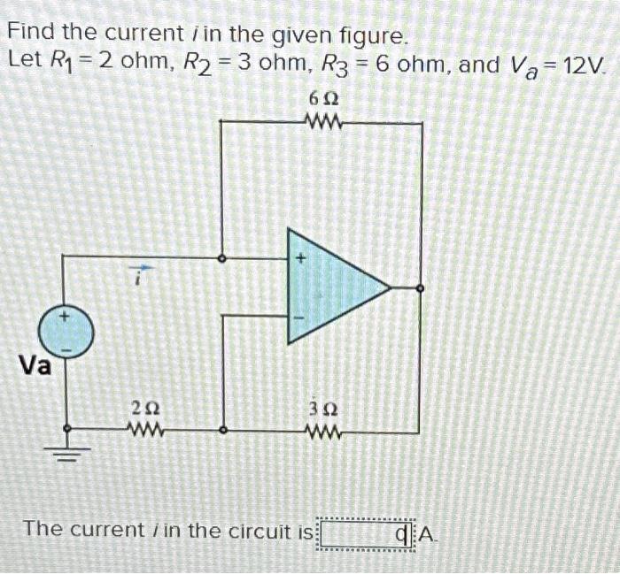 Solved Find the current in the given figure. Let R₁ = 2 ohm, | Chegg.com