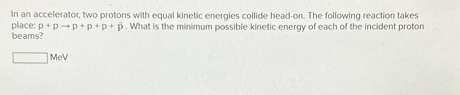 In an accelerator, two protons with equal kinetic | Chegg.com