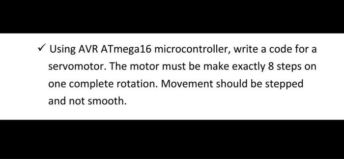 Solved Using AVR ATmega16 microcontroller, write a code | Chegg.com