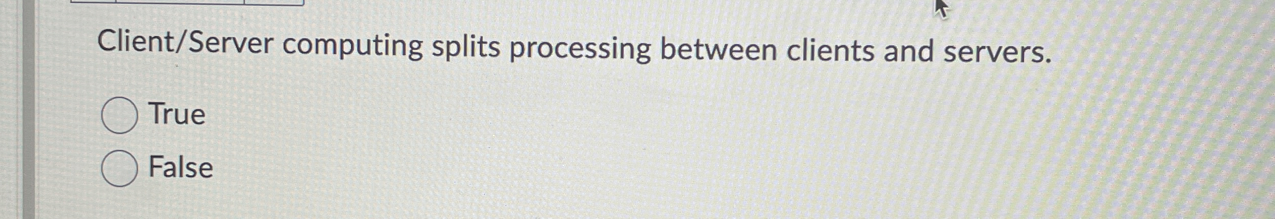 Solved Client/Server computing splits processing between | Chegg.com