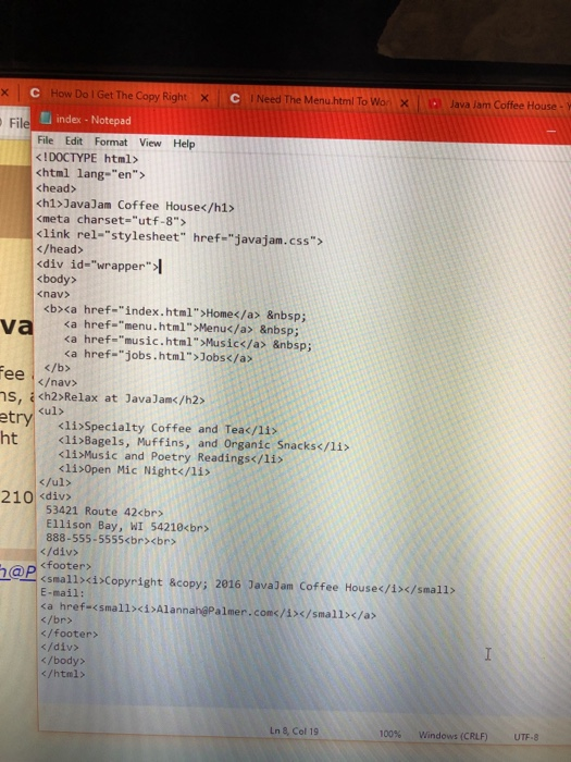 Solved What do I meed to fix to make wrapper section work on | Chegg.com