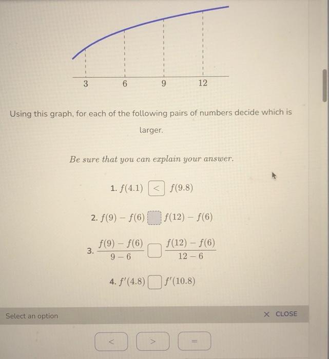 Solved Using this graph, for each of the following pairs of | Chegg.com