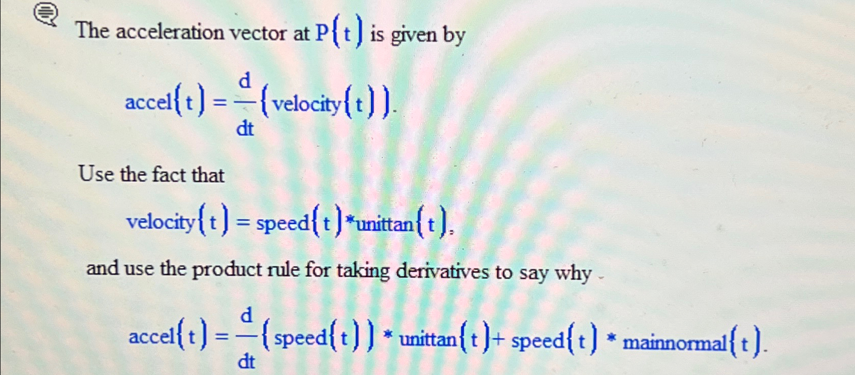 Solved The acceleration vector at P(t) ﻿is given | Chegg.com