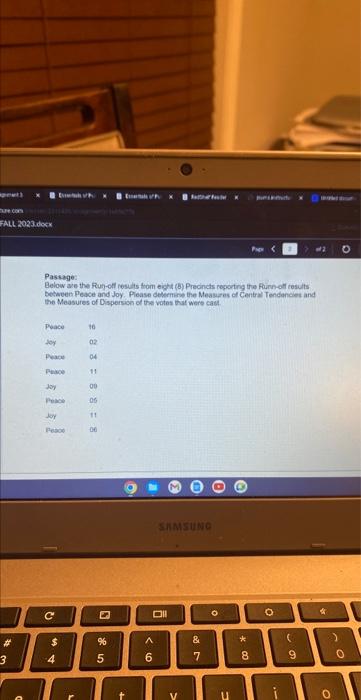 Passage: betaven Peace and Joy. Please delernine the | Chegg.com