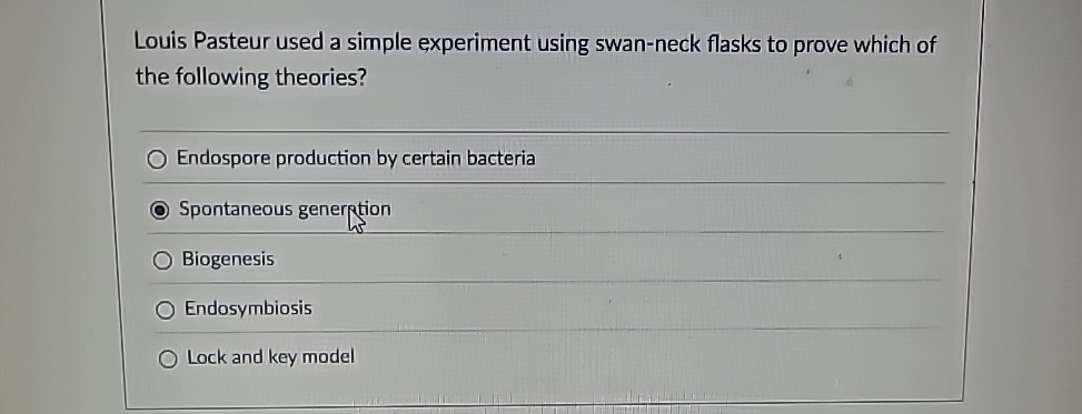 Solved Louis Pasteur used a simple experiment using | Chegg.com