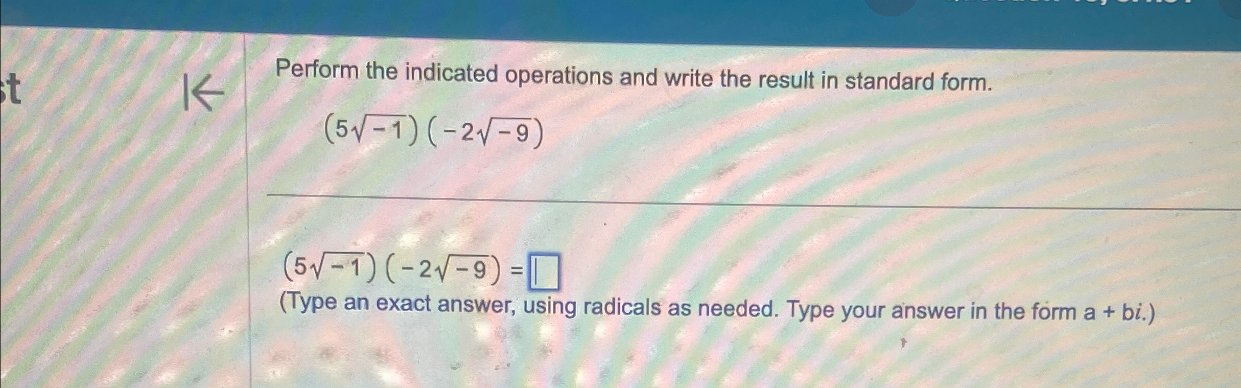 Solved Perform the indicated operations and write the result | Chegg.com