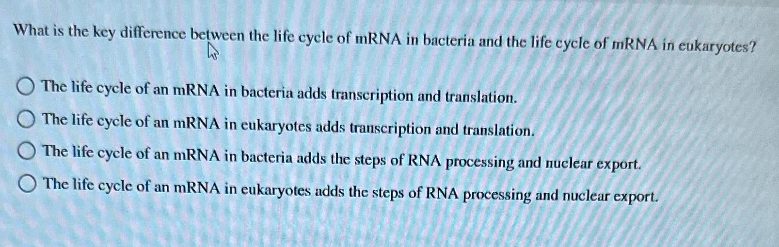 Solved What is the key difference between the life cycle of | Chegg.com