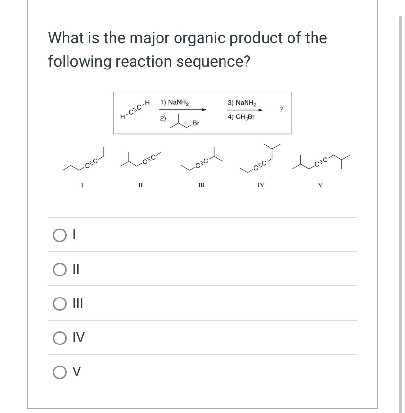Solved What is the major organic product of thefollowing | Chegg.com