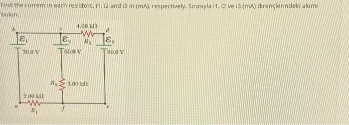 Solved Find the current in each resistors, i1, 12 and i3 in | Chegg.com