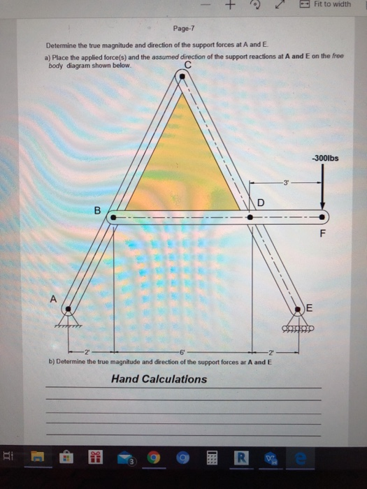 Solved + Fit to width Pa Page-6 2) Use the method of members | Chegg.com