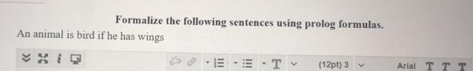 Solved Formalize the following sentences using prolog | Chegg.com