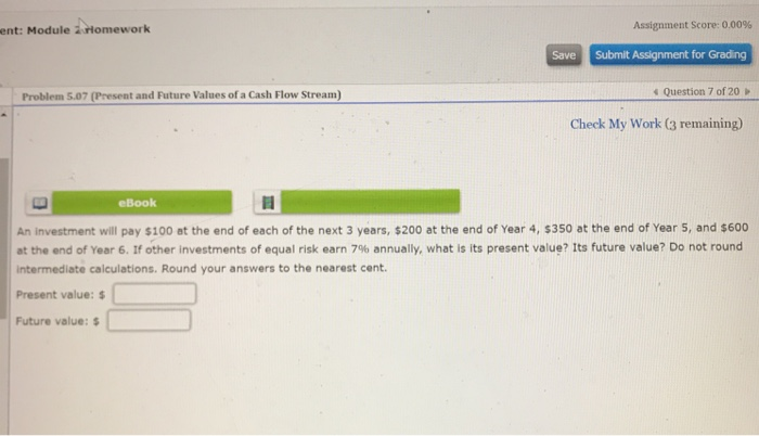 Solved ent: Module a romework Assignment Score: 0.0096 Save | Chegg.com