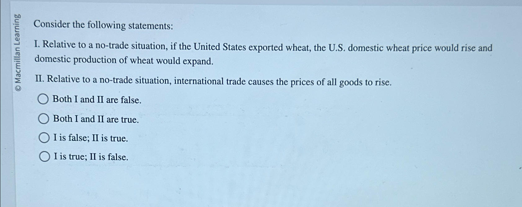 Solved Consider the following statements:I. Relative to a | Chegg.com