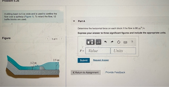 Solved Problem 6.26 A stilling basin is 5 m wide and is used | Chegg.com