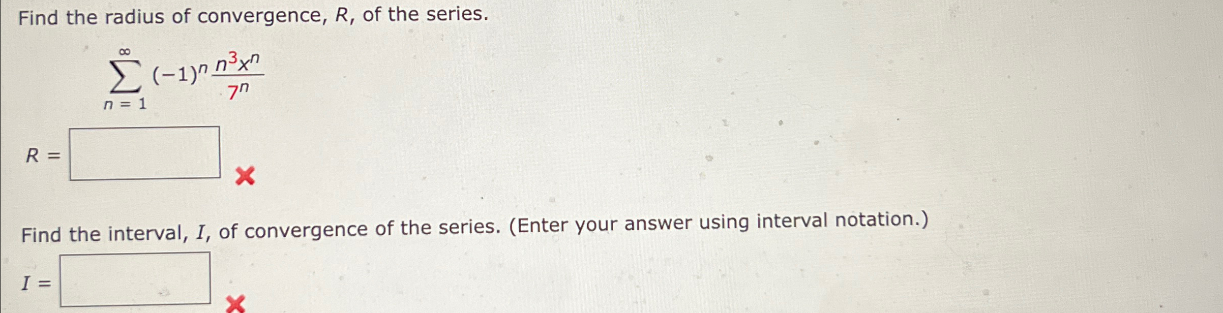 Solved Find the radius of convergence, R, ﻿of the | Chegg.com
