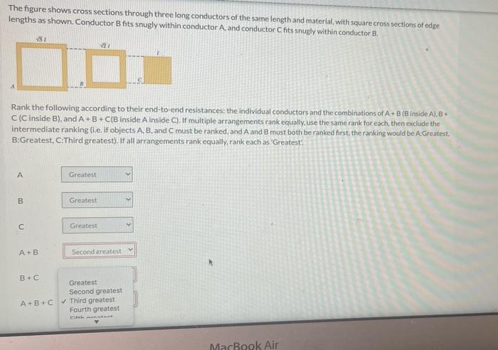 The figure shows cross sections through three long | Chegg.com
