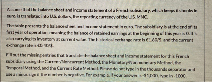 Solved Assume that the balance sheet and income statement of | Chegg.com