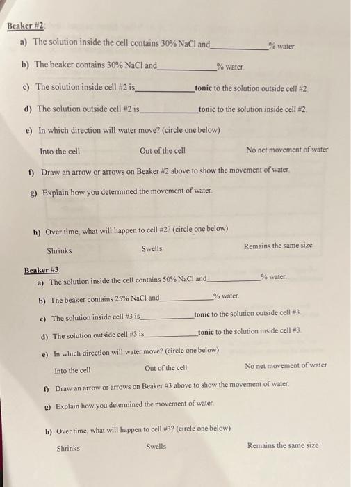 Solved PRE-LAB ASSIGNMENT #1: OSMOSIS AND TONICITY PRACTICE | Chegg.com