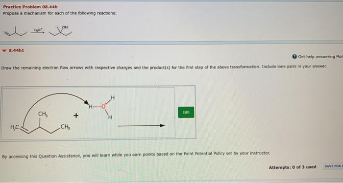 Solved Practice Problem 08.44b Propose a mechanism for each | Chegg.com