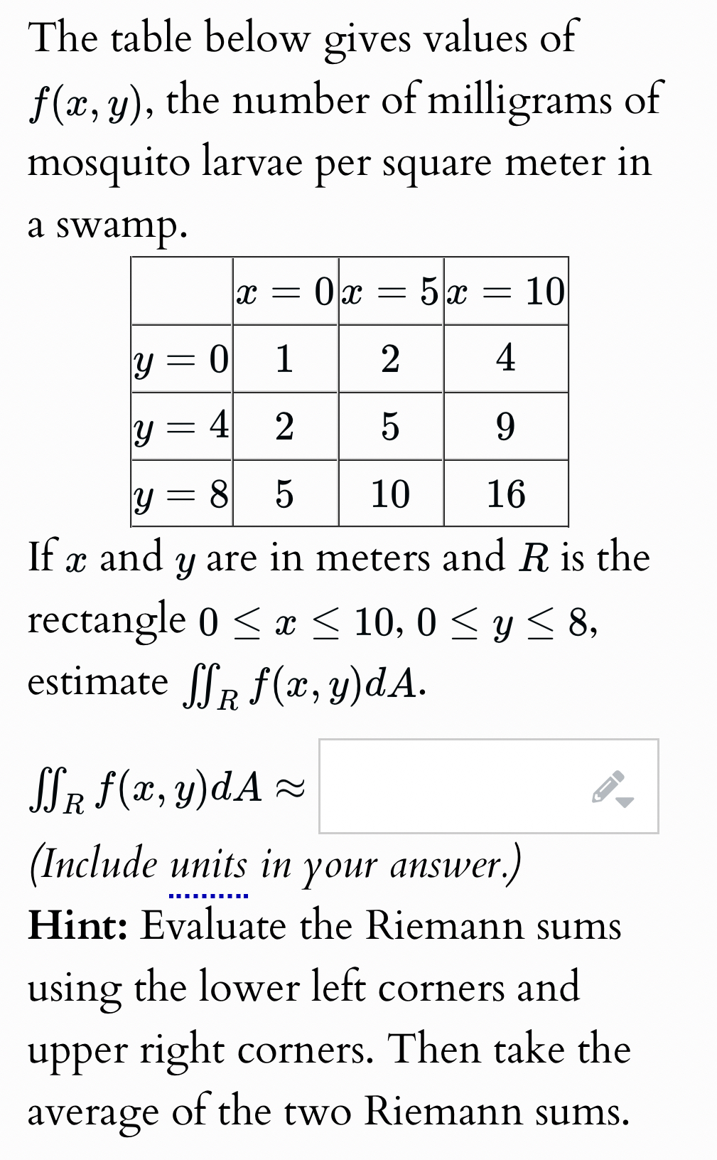 Solved by an EXPERT The table below gives values of f(x,y), ﻿the number | Chegg.com
