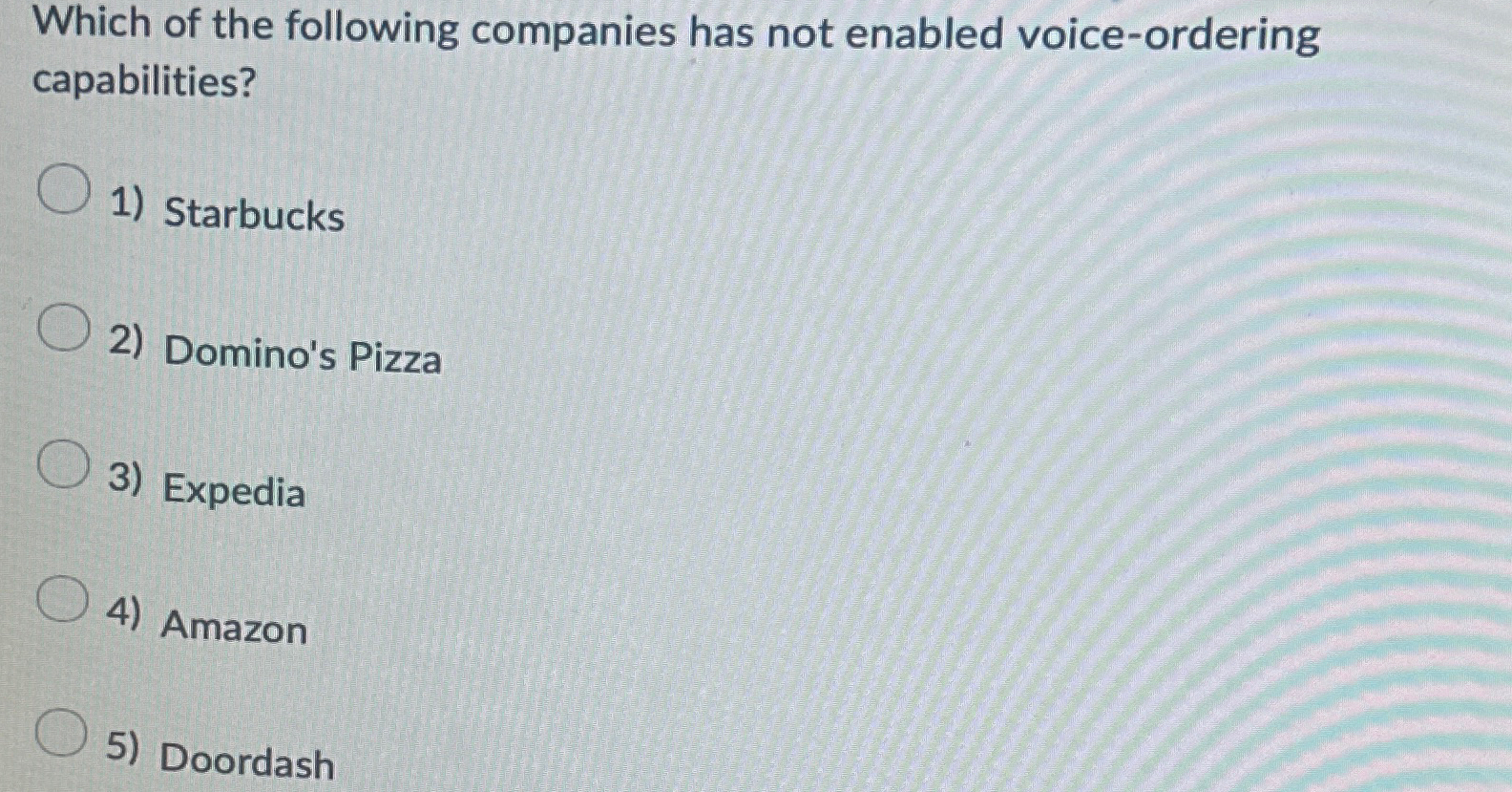 Solved Which of the following companies has not enabled | Chegg.com