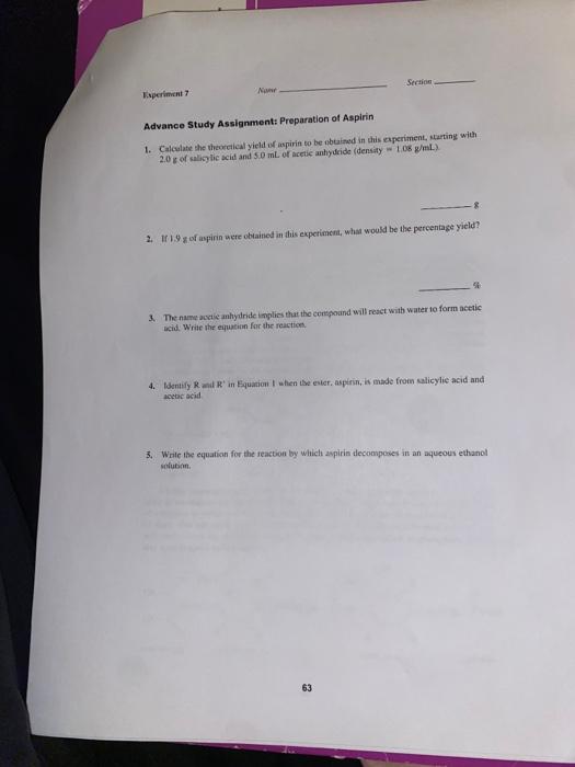 Keperiment 7 Nowir Advance Study Assignment: | Chegg.com