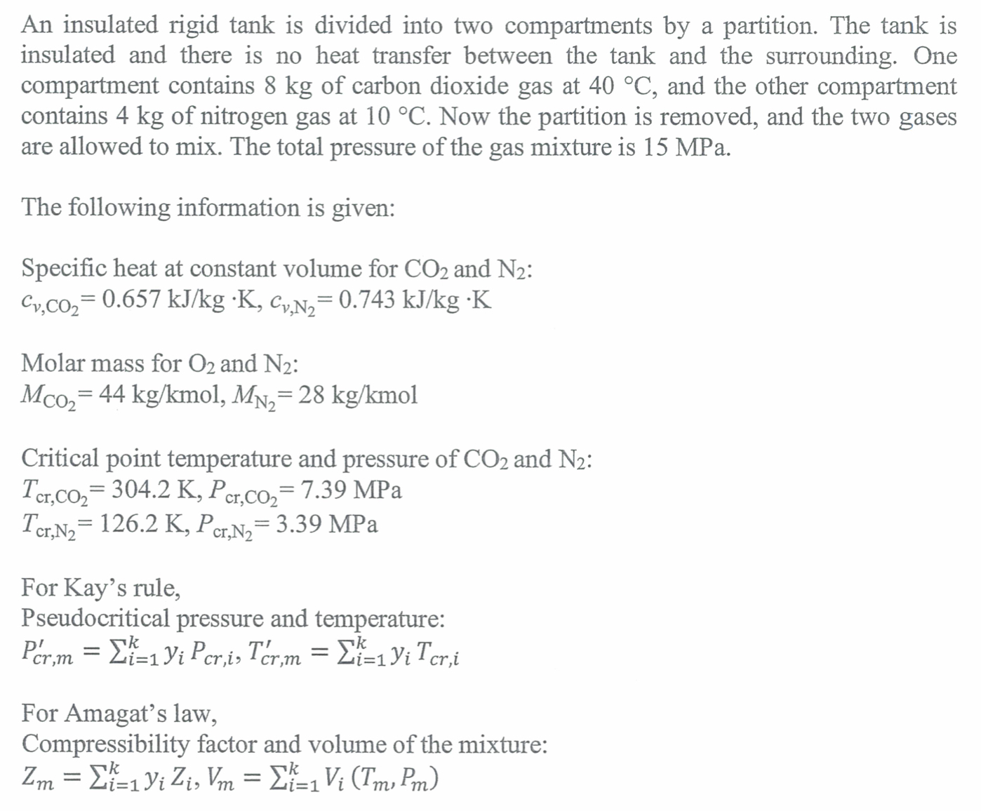 Solved An insulated rigid tank is divided into two | Chegg.com