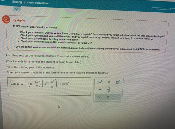 Setting Up A Unit Conversion Calculator