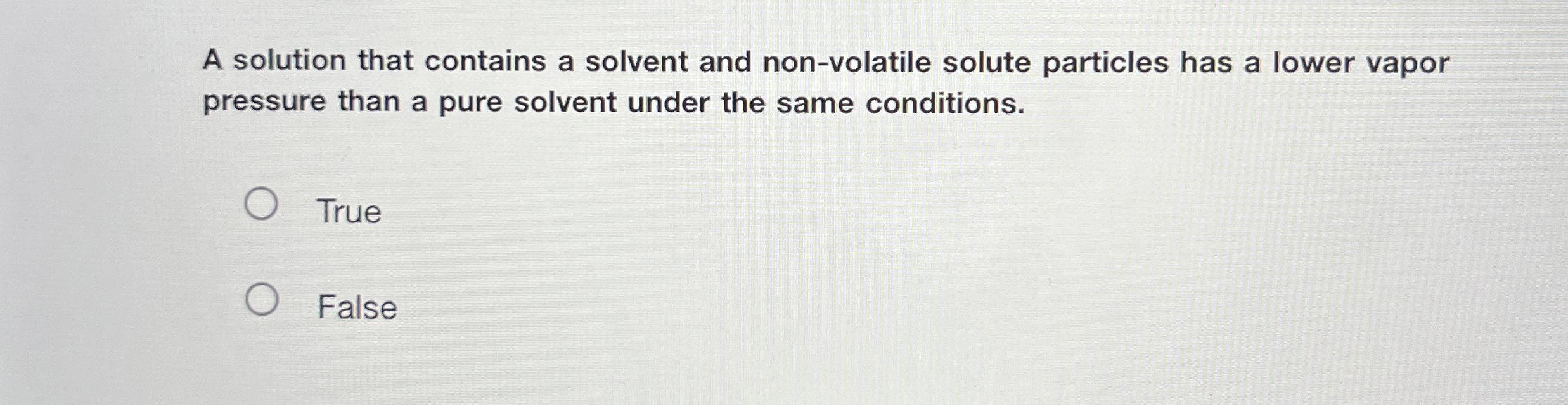 Solved A solution that contains a solvent and non-volatile | Chegg.com
