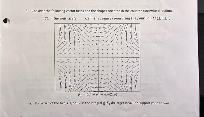3. Consider the following vector fields and the | Chegg.com