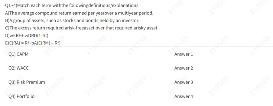 Solved Q1-4)Match each term withthe | Chegg.com