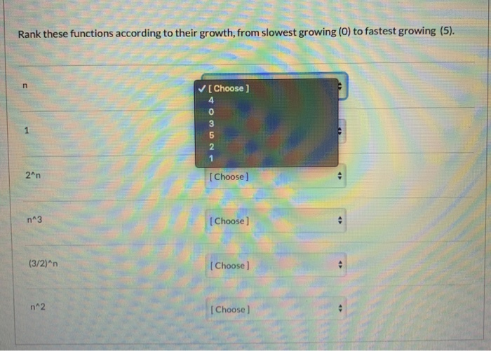 Solved Rank these functions according to their growth, from | Chegg.com