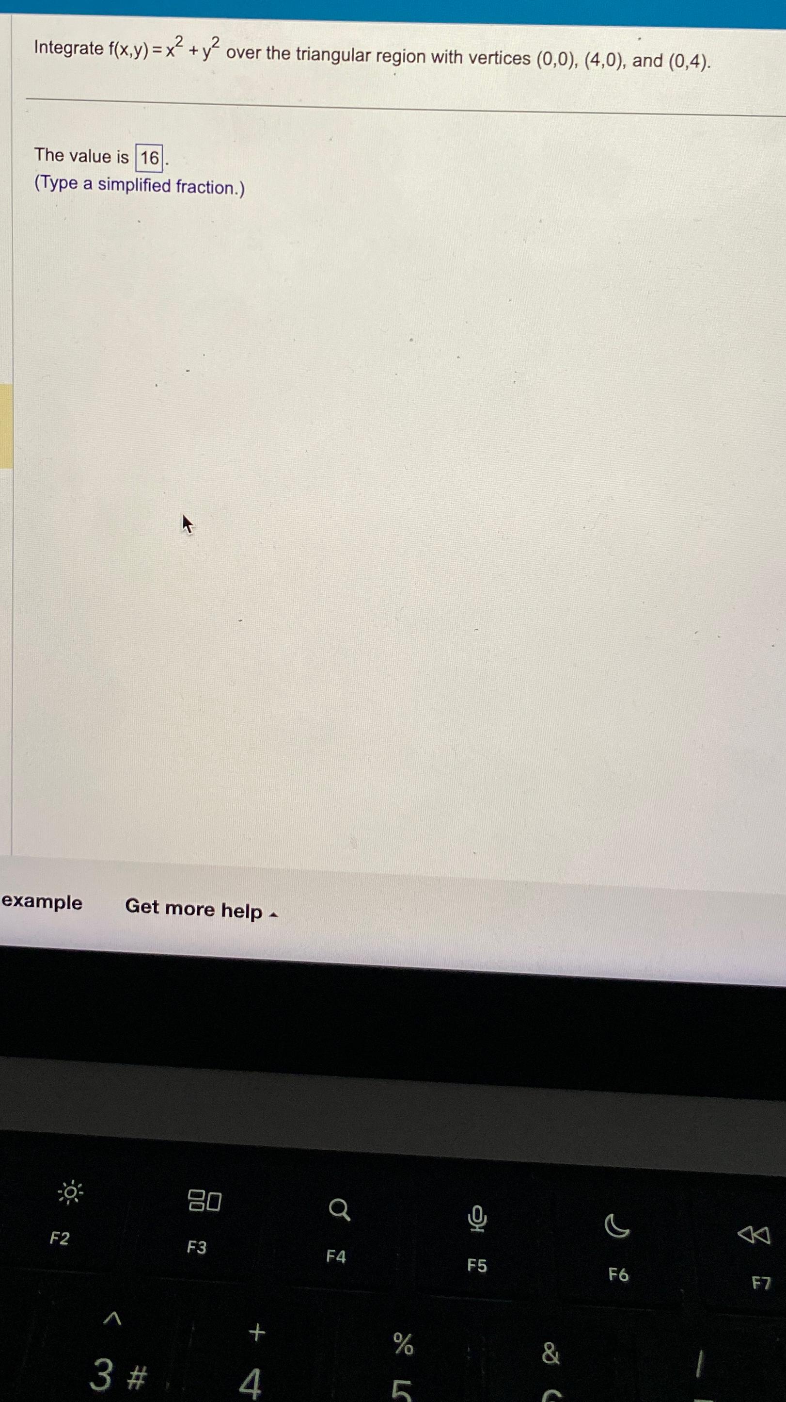 Solved Integrate f(x,y)=x2+y2 ﻿over the triangular region | Chegg.com