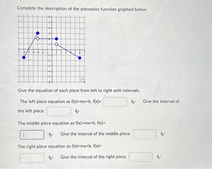Solved Complete the description of the piecewise function | Chegg.com