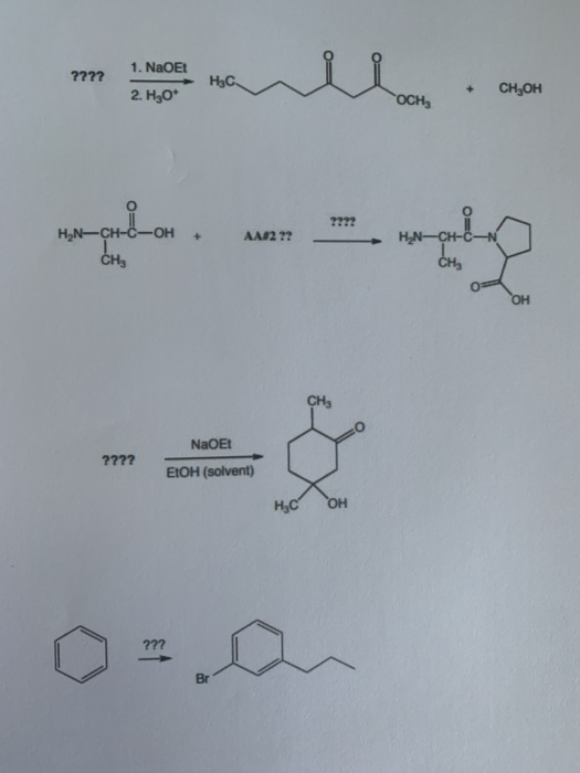 Solved 1. NaOEI ???? HEC 2. H2O* CH, OH OCH, 7772 | Chegg.com