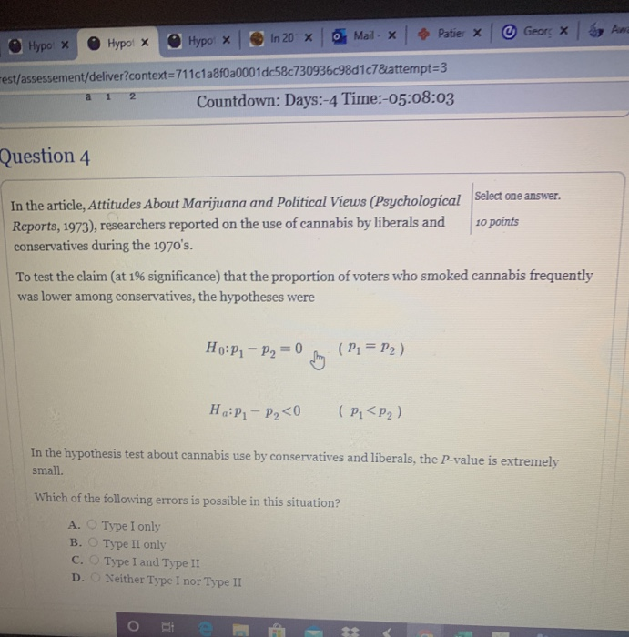 Solved In 20 x Mail - x Patie * @ Georx Hypo x Hypo x Hypol | Chegg.com
